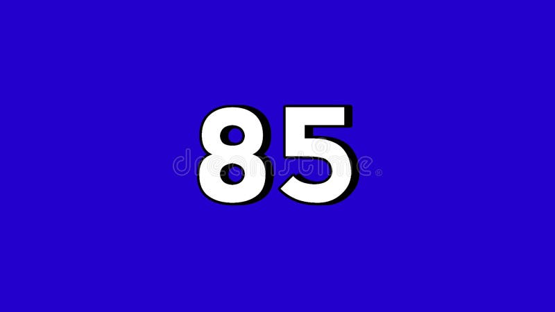Animation Number 78 Sign Symbol Motion Graphics with Fire Effects Blue ...