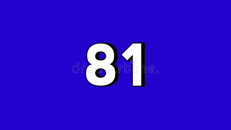 Animation Number 78 Sign Symbol Motion Graphics with Fire Effects Blue ...