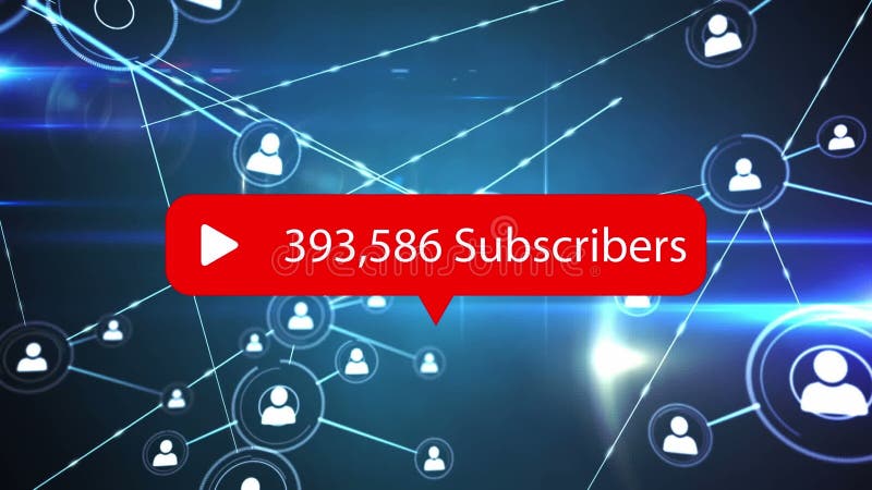 Animation of Number of Subscribers Over Network of Connections Stock ...