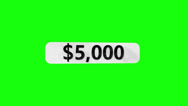 Animation Number 10 Thousand US Dollars on Green Screen Stock Video ...