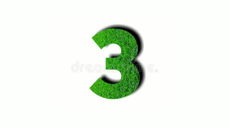 Number Three 3 Cartoon Animation on White Background Stock Footage ...