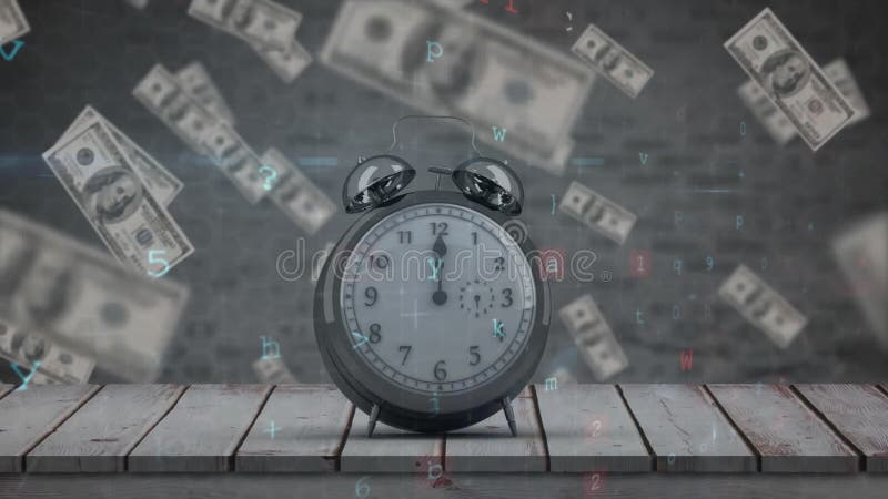 Clock with numbers falling stock image. Image of time - 3786045