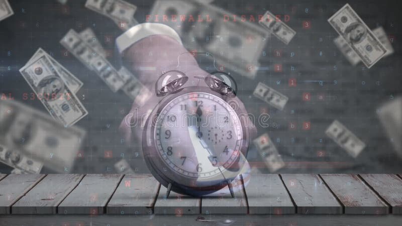 Clock with numbers falling stock image. Image of time - 3786045