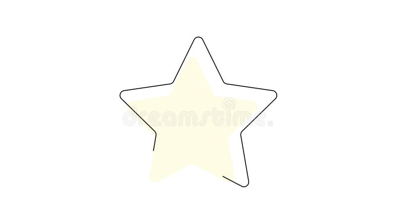 Animation of One Continuous Line Drawing of Yellow Star. Stock Video ...