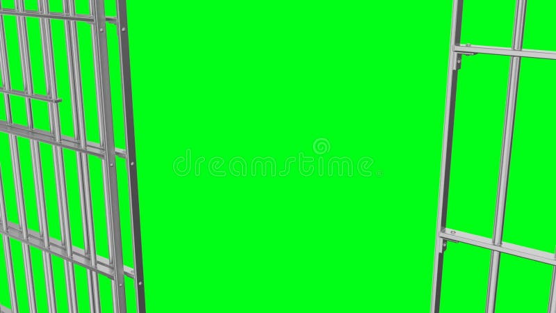 Animation of Opening and Closing the Prison Lattice Side View. Stock ...