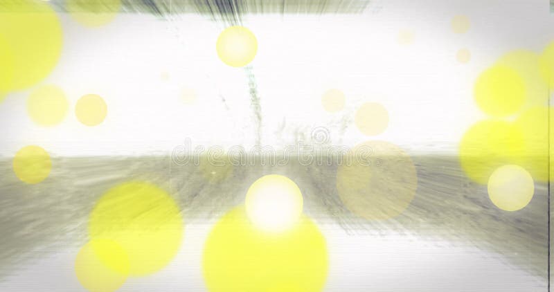 Animation of Orange Glowing Spots Over Light Trails Abstract Background ...