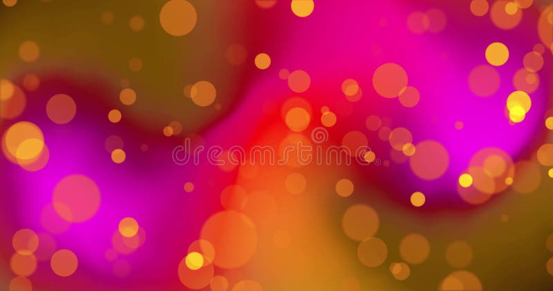 Animation of Orange Glowing Spots Over Vibrant Abstract Background ...