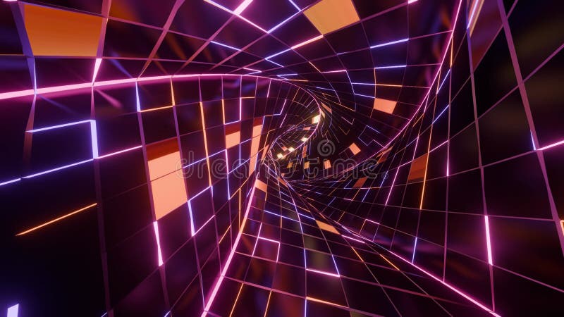 Animation of an Orange Mirror Vortex that Rotates into Eternity Stock ...