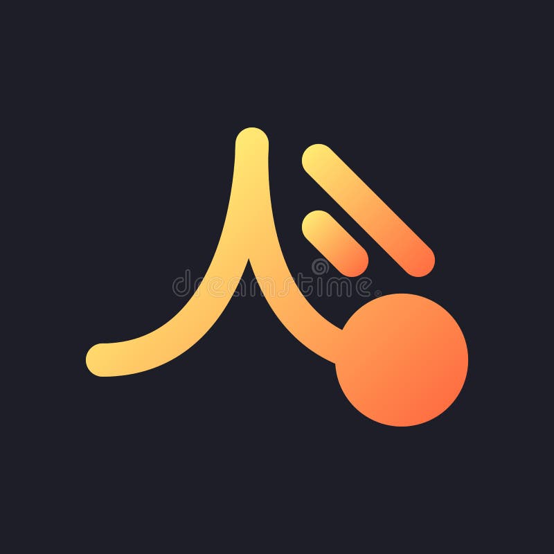 Animation Orange Solid Gradient Ui Icon for Dark Theme Stock Vector ... Animation Orange Solid Gradient Ui Icon for Dark Theme Stock Vector ...