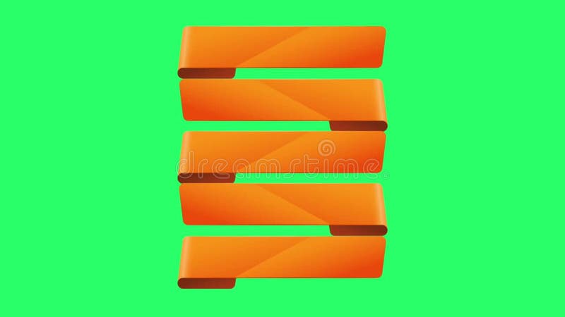 Animation Orange Space Bar 5 Step for Infographic Timeline Template on ...