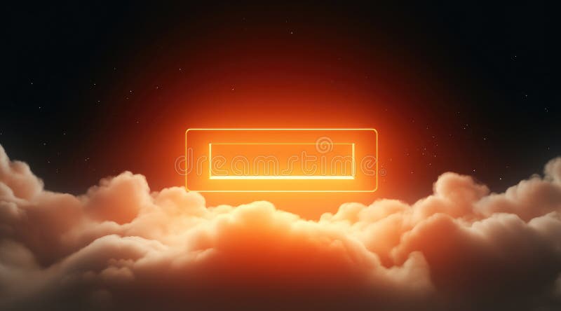 Animation of an Orange Square Frame Floating in a Cloud Stock ...
