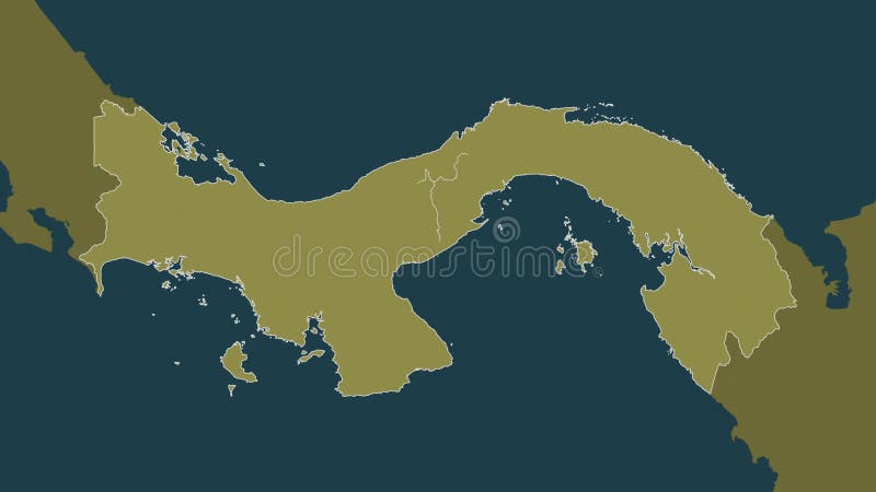 Panama Map - Solid. Regions. Pattern. Labels Stock Footage - Video of ...