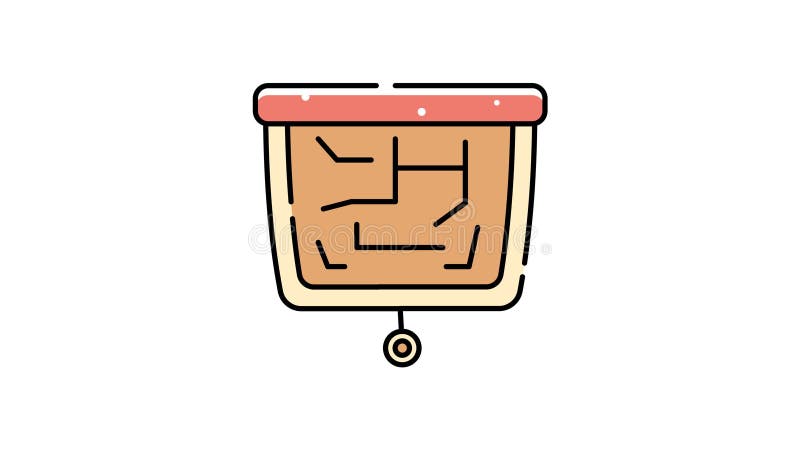 Animation of Paper Board Presentation of a Map in a Frame Stock Footage ...