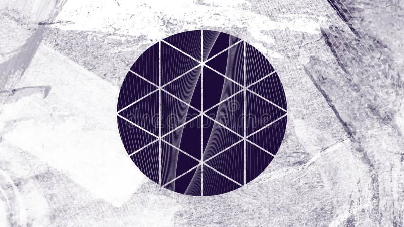 Animation of Parallel White Lines in Dark Circle with Geometric Pattern ...