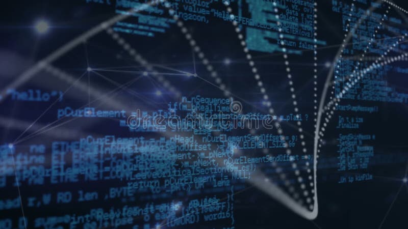 Animation of Particles Forming Helix Rotating Over Processing Data ...