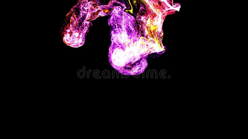 Animation of Particles Simulating Ink Pouring into Water Stock Footage ...