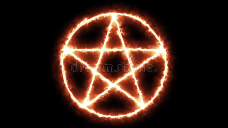 Pentacle icon burning stock video. Video of pentacle - 132558667