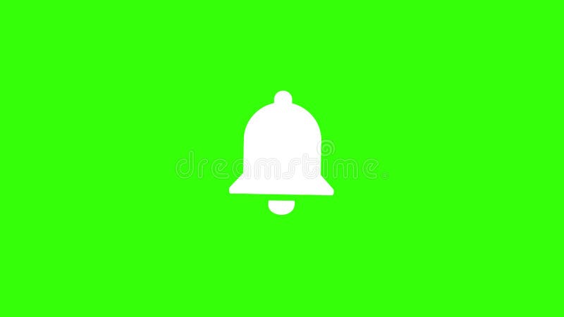 Animation of the Phone Notification Bell Icon on the Green Screen ...