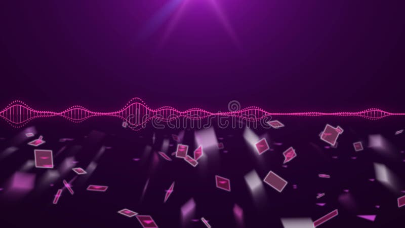 Animation Pink Audio Frequency Waveform Spectrum. Stock Footage - Video ...