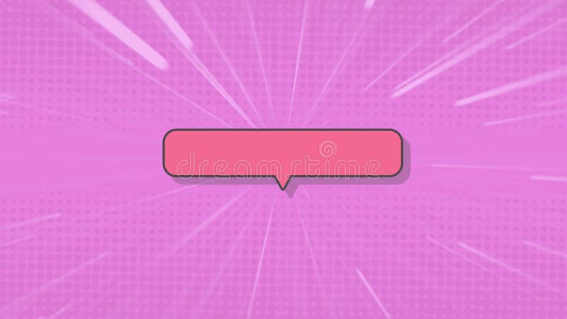Animation of Pink Speech Bubble Over White Rays Moving in Seamless Loop ...