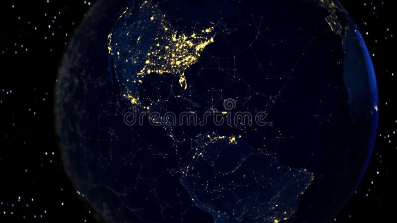 Animation of the Planet Earth in the Digital Age. Stock Video - Video ...