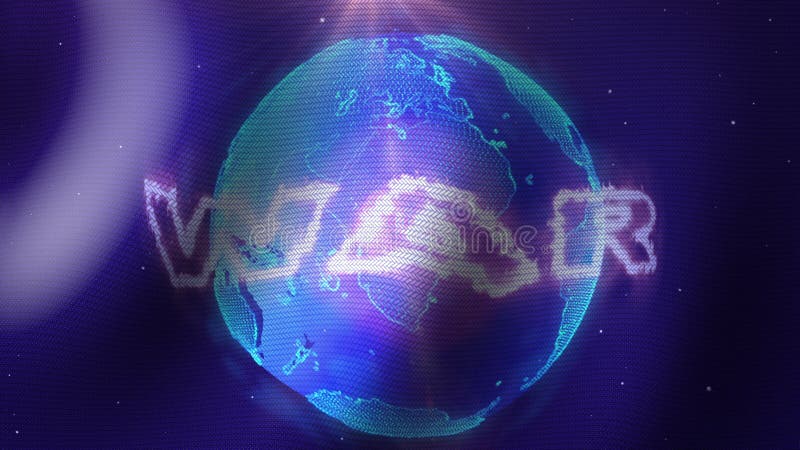 Animation Planet Earth with Fire Text War. Fabric Structure Stock ...