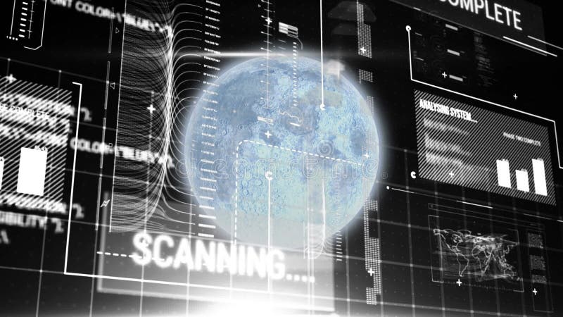 Animation of Planet Earth with Scope Scanning and Data Processing on ...