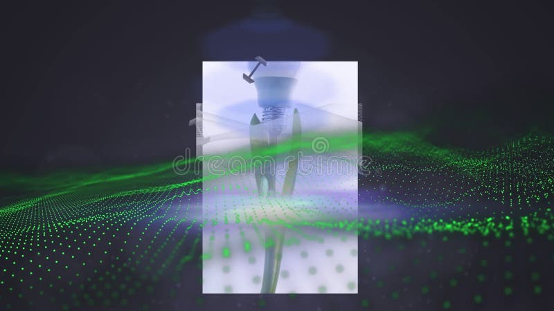 Animation of Plant and Light Bulb in White Box and Dots Forming Wave ...