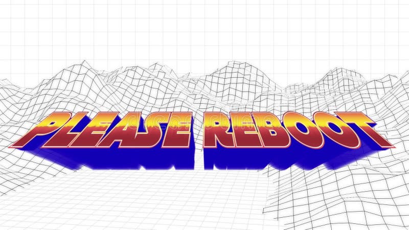 Please Reboot Glitch Effect Text Digital TV Distortion 4K Loop ...