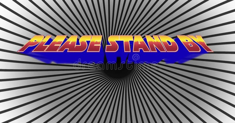 Animation of Please Stand by Text Over Stripes Pattern Stock Footage ...