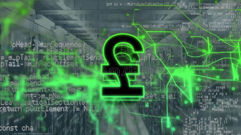 Animation of Pound Symbol, Computer Language and Abstract Pattern Over ...