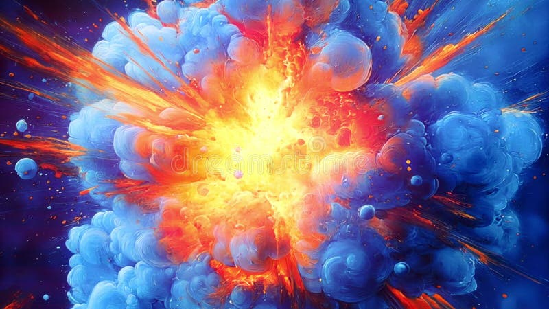 Animation of a Powerful, Dynamic Blast Wave Consisting of Bright Blue ...
