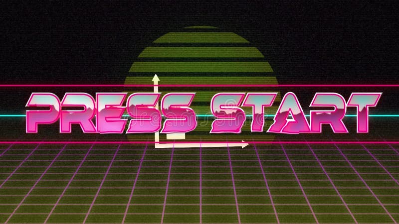 Animation of Press Start and Graph in Digital Abstract Space Stock ...