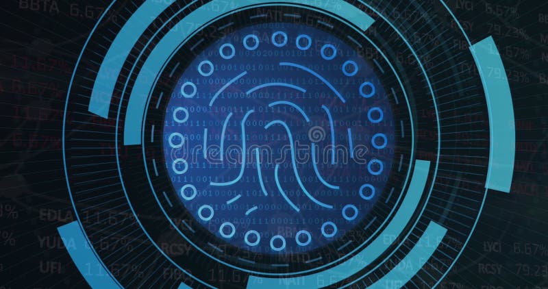 Animation of Processing Circle Over Servers Stock Footage - Video of ...