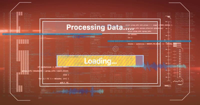Animation of Processing Data Text Over Data Processing Stock Video - Video of technology ...