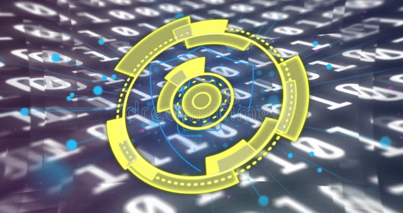 Animation of Purple Circle Over Binary Code Stock Video - Video of futuristic, global: 252645827