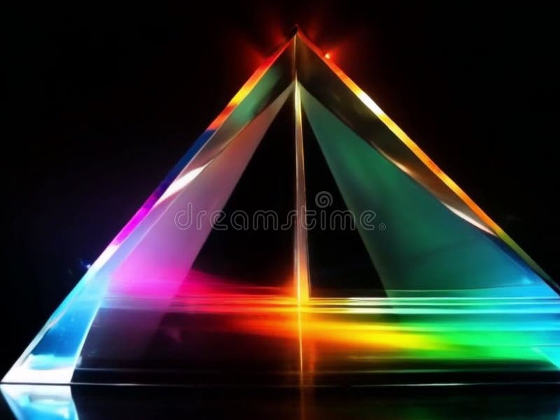 Animation of Pyramid with Refraction Light and Holographic Effect on ...