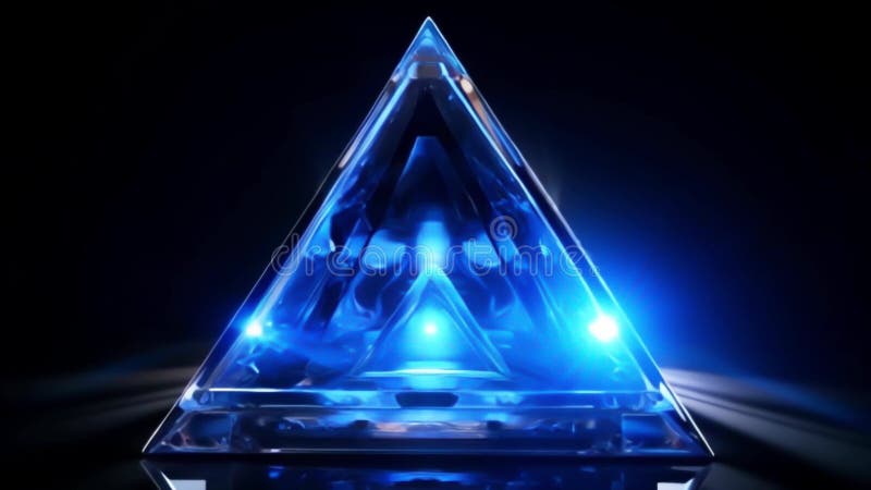 Animation of Pyramid with Refraction Light and Holographic Effect on ...