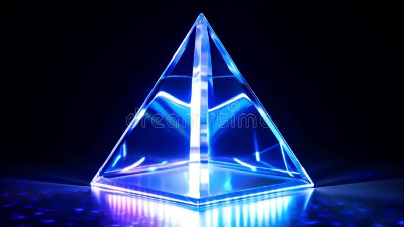 Animation of Pyramid with Refraction Light and Holographic Effect on ...