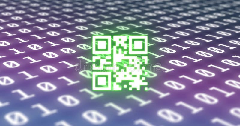Animation Of Qr Code And Binary Coding Digital Data Processing Stock Video Video Of Processing