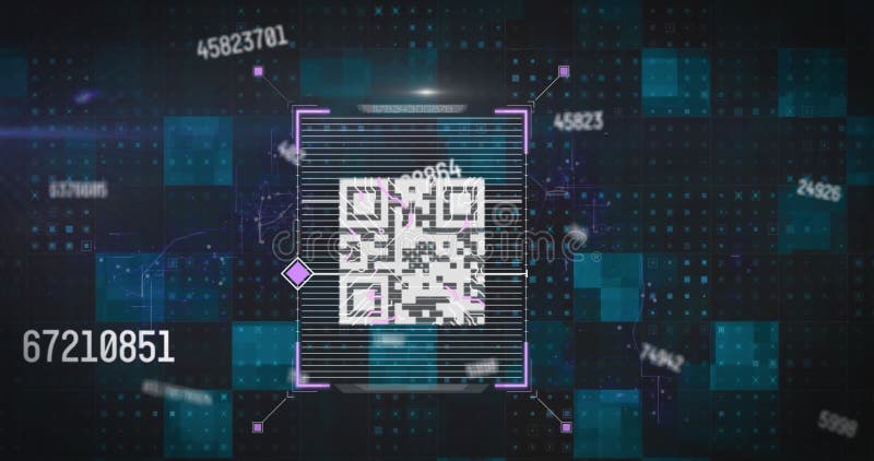Animation of Qr Code, Data Processing Over Squares Stock Video - Video of code, computer: 283346093