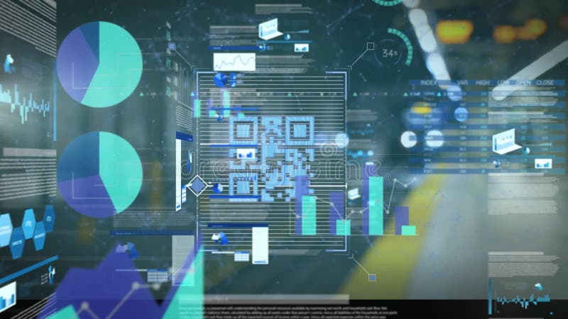 Animation of Qr Code with Graphs and Dots Interconnecting with Lines ... Animation of Qr Code with Graphs and Dots Interconnecting with Lines ...