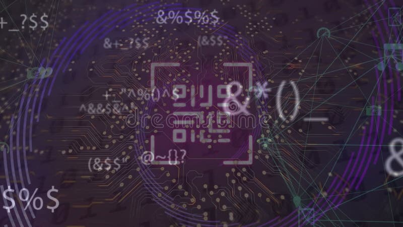 Animation of Qr Code, Multiple Symbols, Connected Icons and ... Animation of Qr Code, Multiple Symbols, Connected Icons and ...