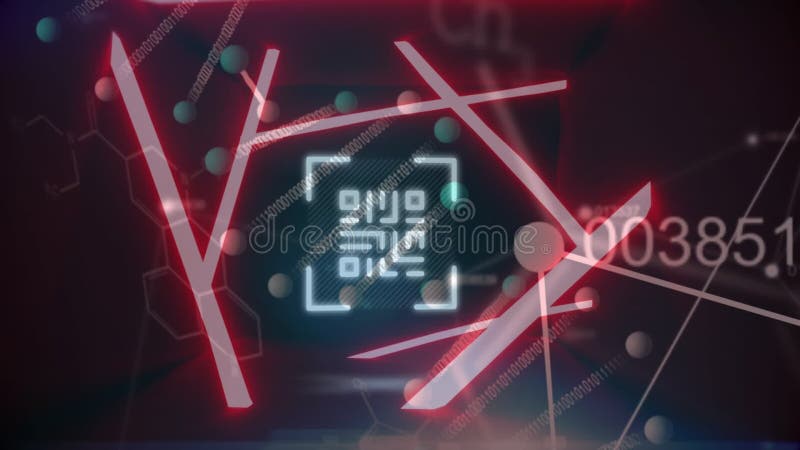 Animation of Qr Code Over Data Processing Stock Footage - Video of ...