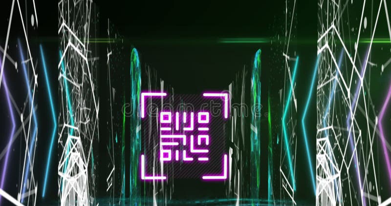 Animation of Qr Code Over Network of Connections on Screens Stock Video ... Animation of Qr Code Over Network of Connections on Screens Stock Video ...