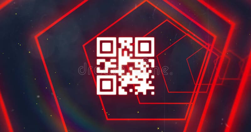 Animation of Qr Code Over Red Digital Tunnel Stock Footage - Video of ... Animation of Qr Code Over Red Digital Tunnel Stock Footage - Video of ...