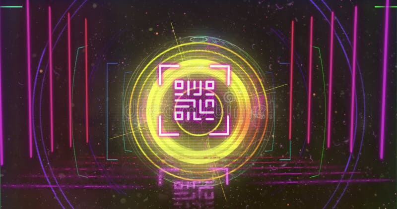Animation of Qr Code Over Scope Scanning and Globe Stock Footage ... Animation of Qr Code Over Scope Scanning and Globe Stock Footage ...