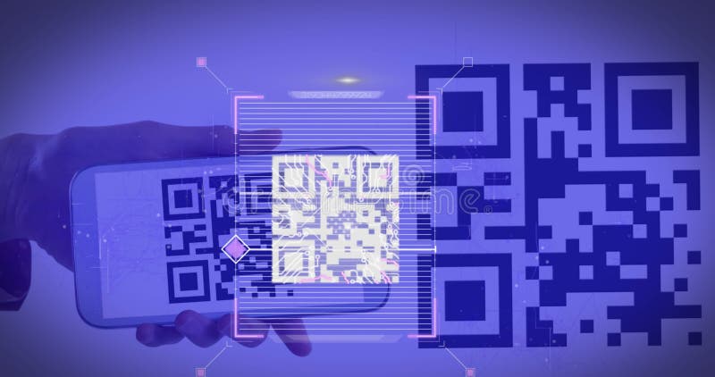 Animation of Qr Code and Qr Code Scanning on Smartphone Stock Footage ...
