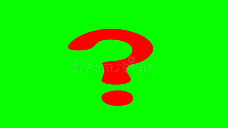 Animation of Question Mark Appearing from Below with Green Background ...