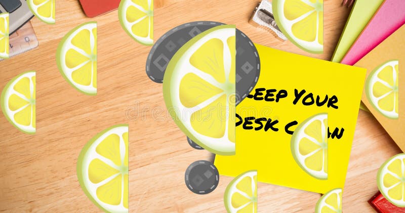 Animation of Question Mark and Lemons Over School Items and Keep Your ...